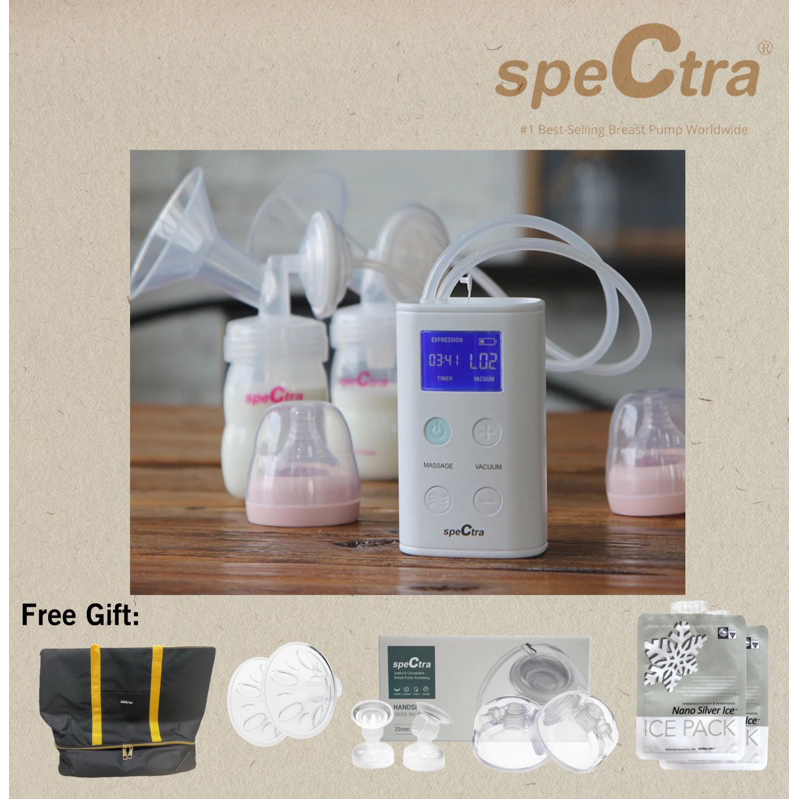 Spectra 9 Plus Double Electric Breast Pump + FOC Handsfree Cup (24/28mm ...