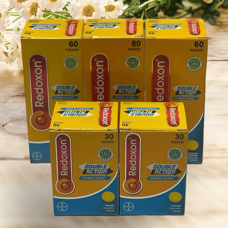 Redoxon Double Action 500mg Vitamin C + 5mg Zinc Chewable Tablets ...