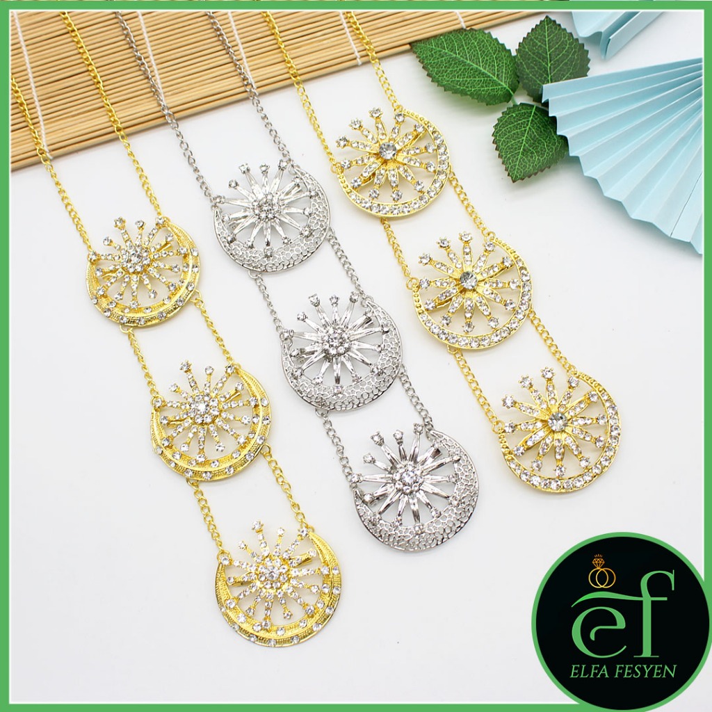 Dokoh Kebaya Chain Moon Star Stone (KBK319)(KBK320)(KBK321) | Shopee ...