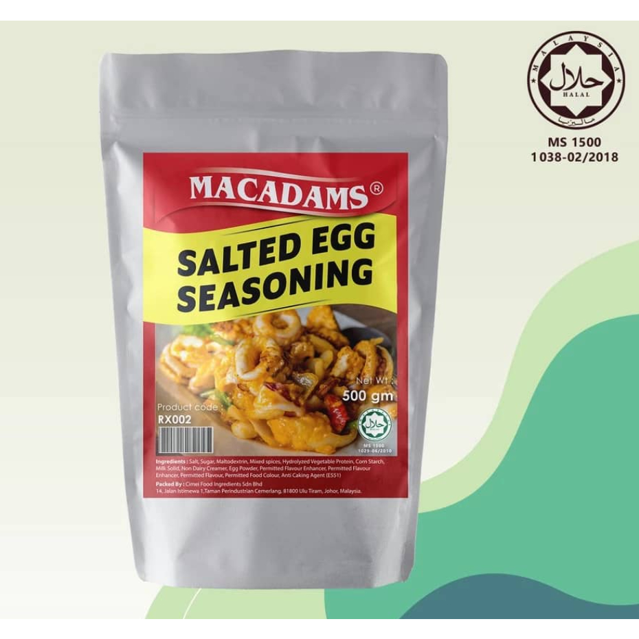 MACADAMS Salted Egg Seasoning 100g Powder Halal Serbuk Telur Masin Daun ...