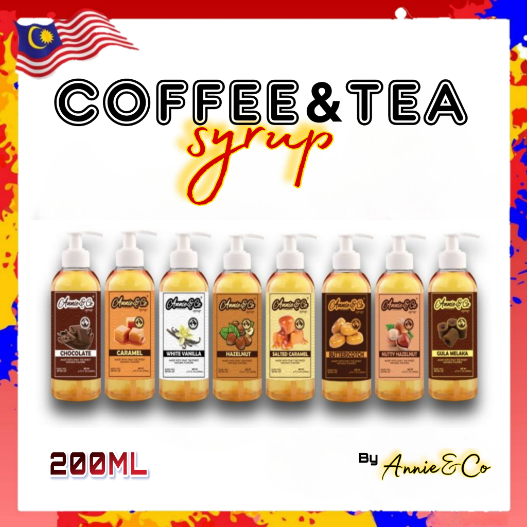 ANNIE&CO SYRUP Coffee Cordial Kordial Sirap Pemanis Kopi Hazelnut ...