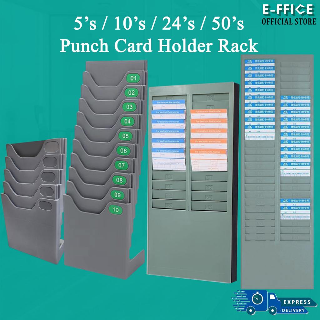 Effice Depot - 5s / 10s / 24s / 50s Slot Time Recorder Punch Card Rack ...