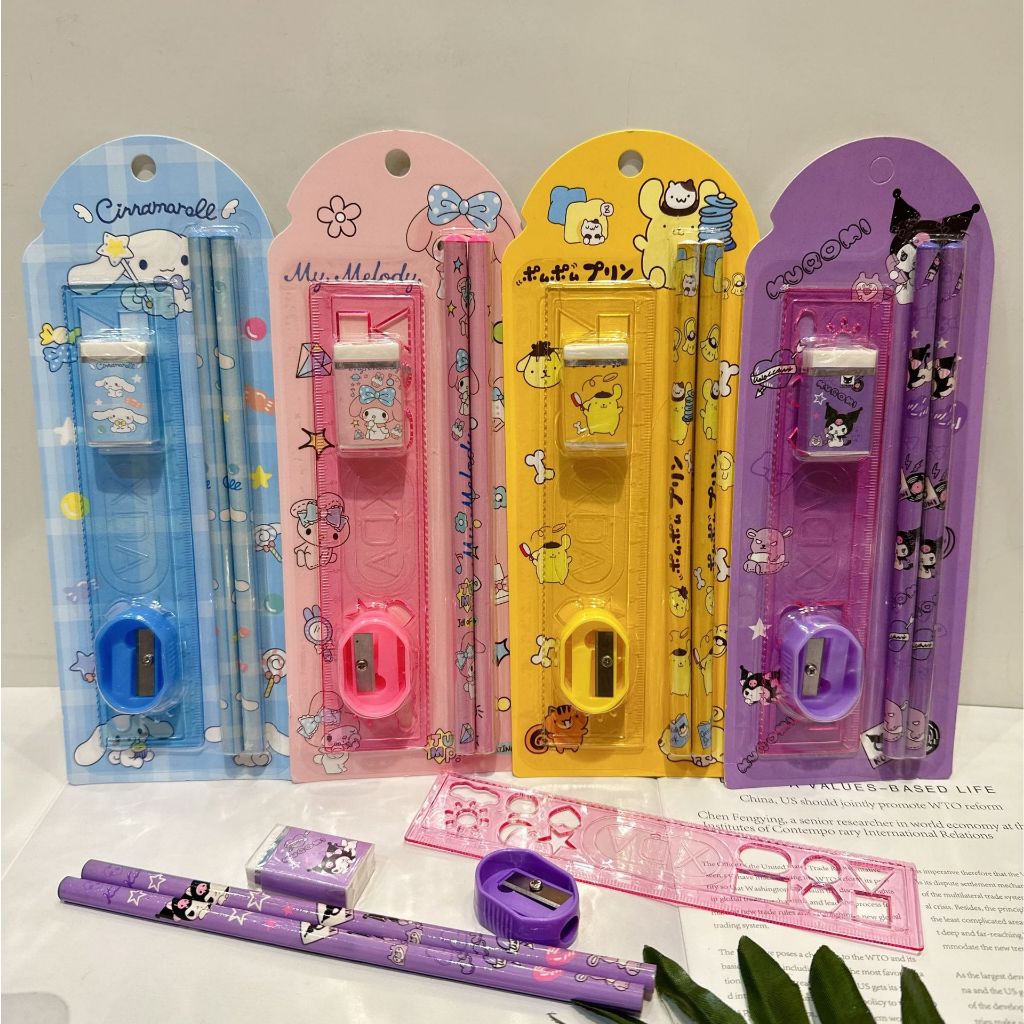 Sanrio Stationery Set! Cute Stationery Kuromi My Melody Cinnamoroll ...