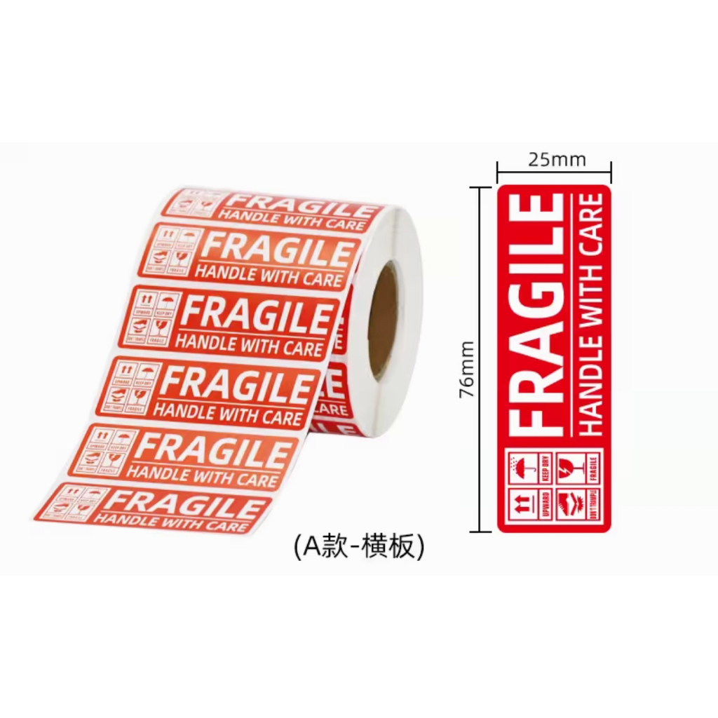 50pcs Fragile Warning Label Sticker Warning Sticker Easy to Break ...