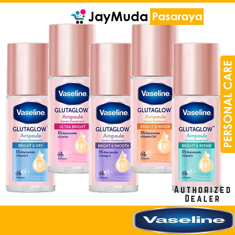 Vaseline Glutaglow Ampoule Serum Deodorant Roll on Antiperspirant 50ml ...