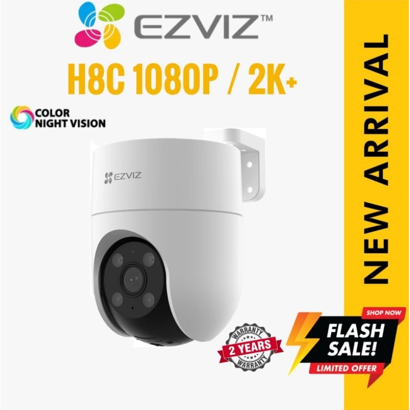 Ezviz H8C 2K+ 4MP Outdoor/Indoor 360 Pan/Tilt Smart Color Night Vision ...