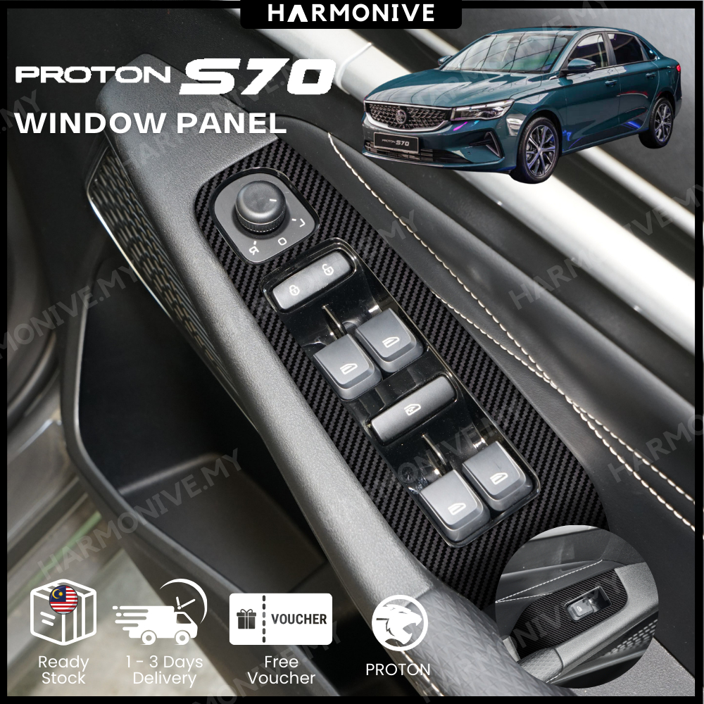 PROTON S70 Window Panel Sticker Gear Panel Cover Protective Carbon ...