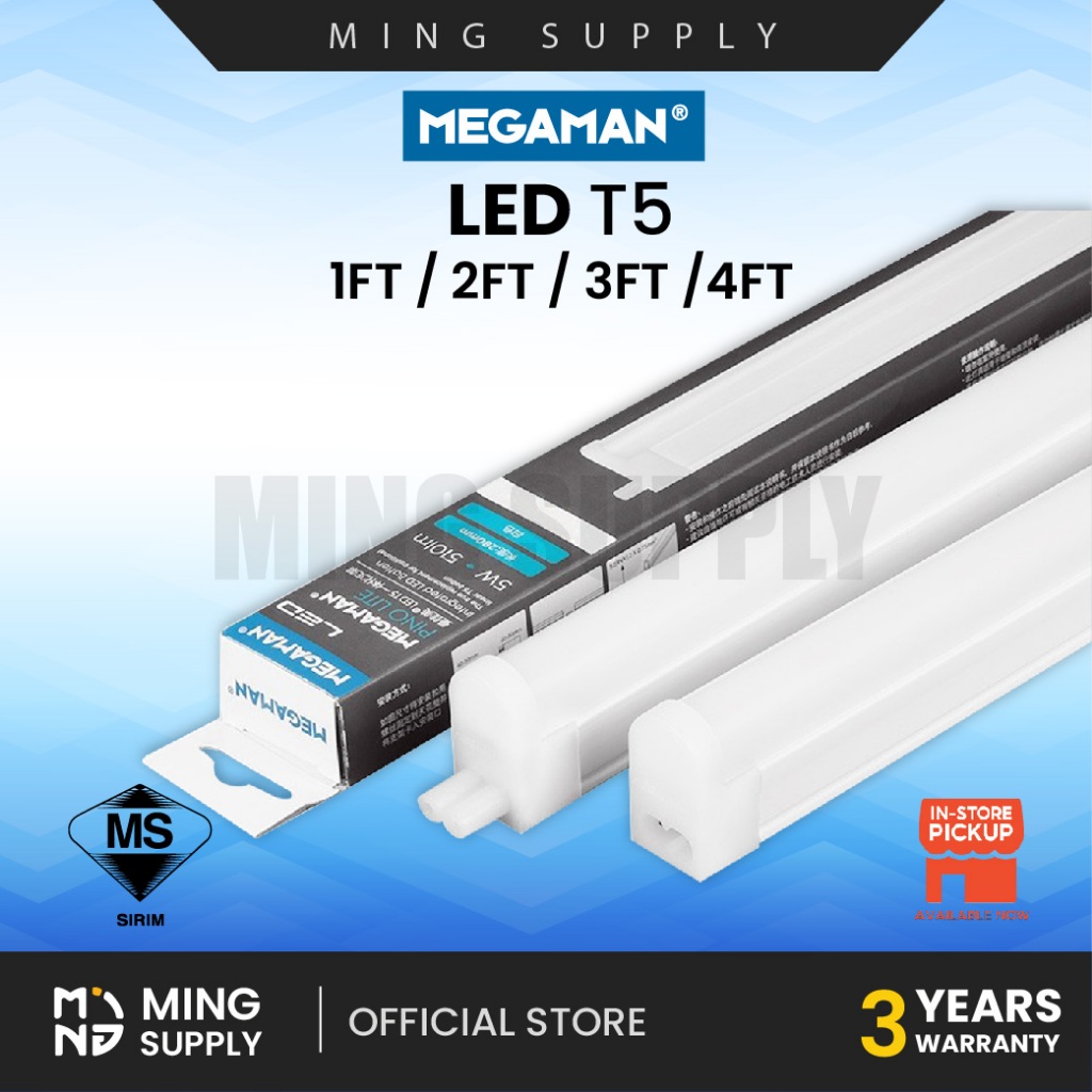 (Sirim) MEGAMAN LED T5 Tube Light Drop Curve Ceiling Light Lampu ...