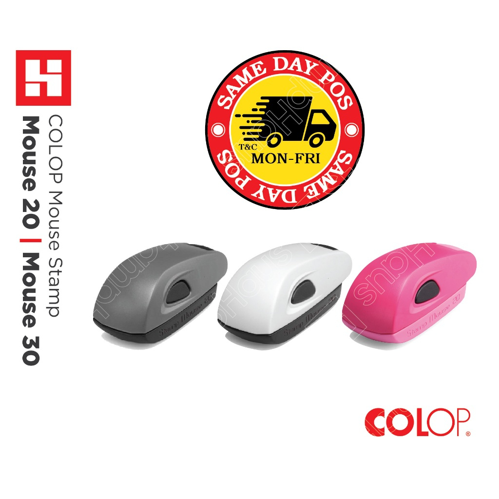 SAME DAY POS * Rubber Stamp * COLOP Self-Inking Stamp Mouse 20 | Mouse 30 | Shopee Singapore