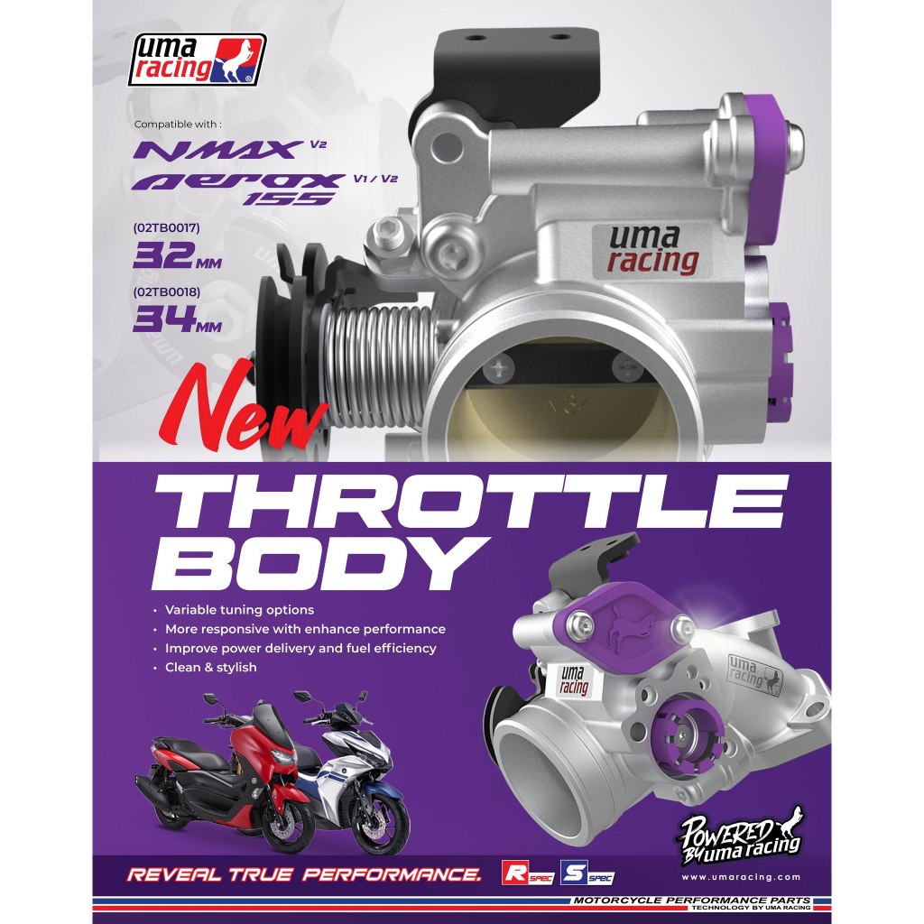 UMA RACING YAMAHA NVX 155 V1-V2 AERO155 NMAX V2 32MM 34MM RACING ...
