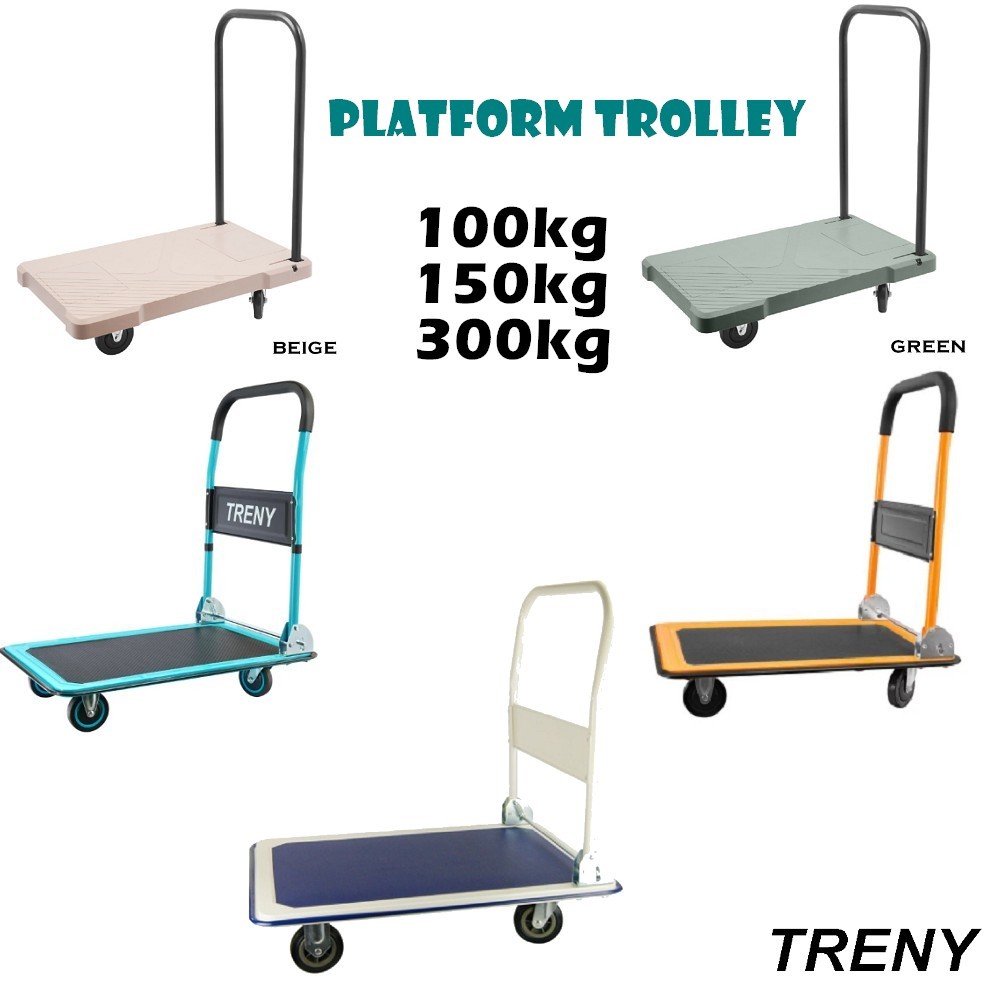TRENY 150kg 300kg trolley / troli barang / foldable trolley / foldable ...