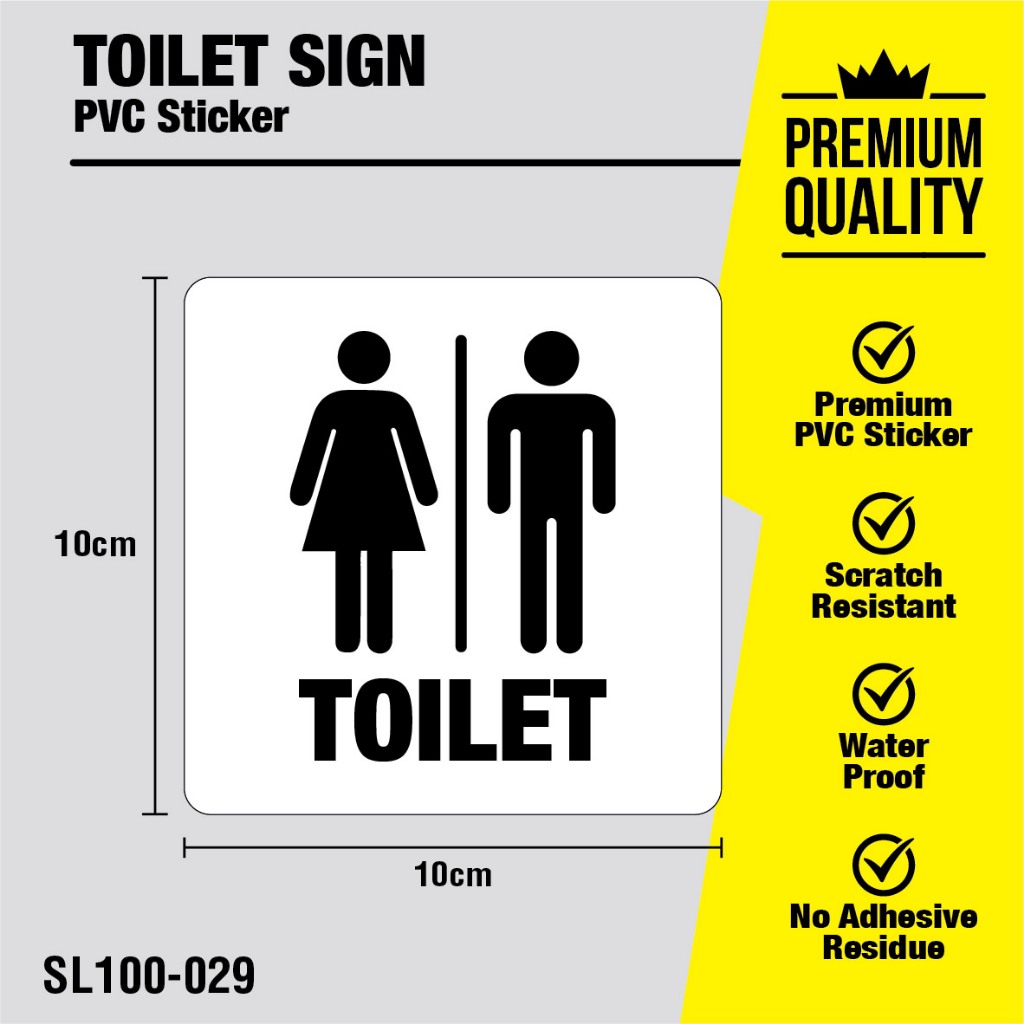 Signage for Toilet / Tandas (10cm x 10cm) | Shopee Singapore