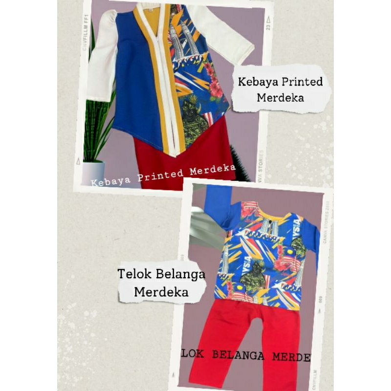 BAJU MARDEKA GIRLS & BOY, KEBAYA PRINTED MERDEKA, TELOK BELANGA MERDEKA ...