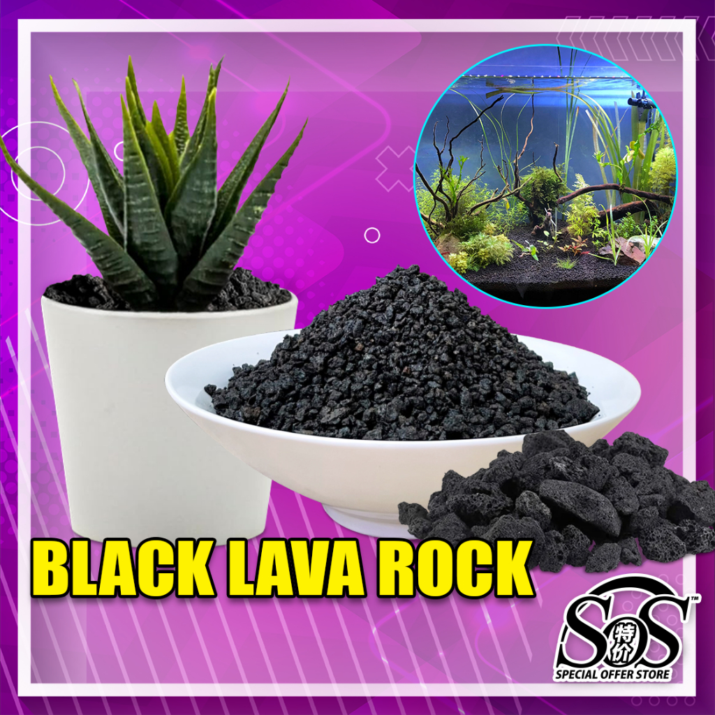 Natural Volcano Stone Black Lava Rock Aquarium Stone Fish Tank Filter ...