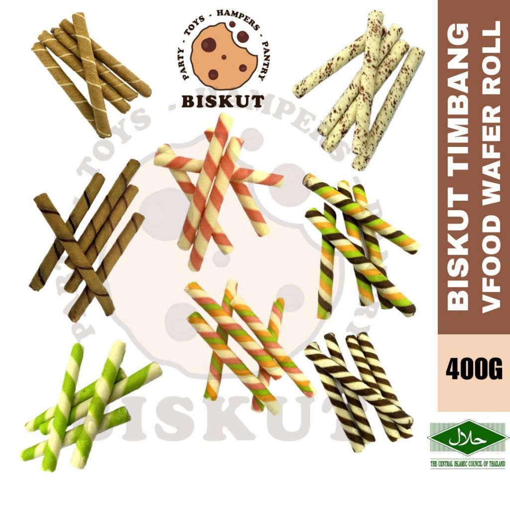 Biskut Timbang 400G/Vfood Wafer Roll(Premium Choco, Vo Choco ...