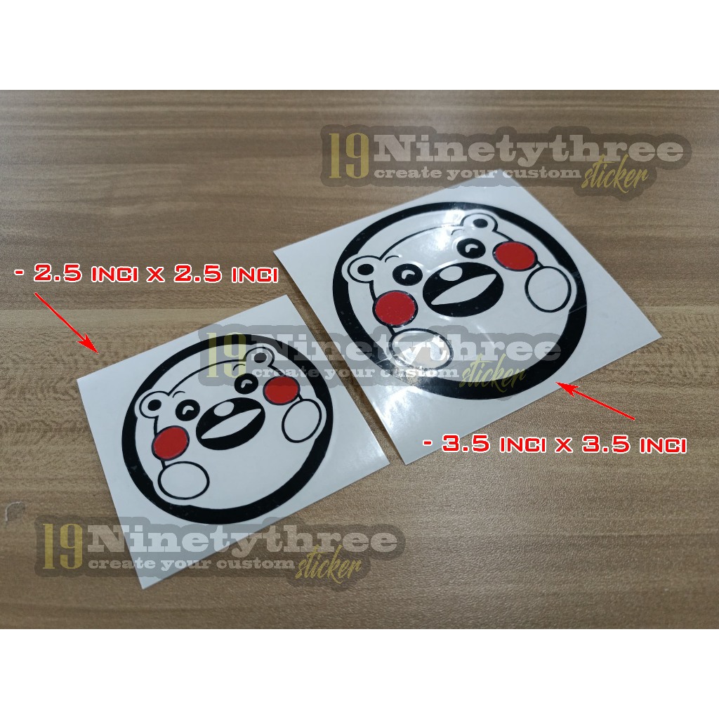 kumamon sticker (DESIGN 1 ) cutting car sticker | Shopee Singapore