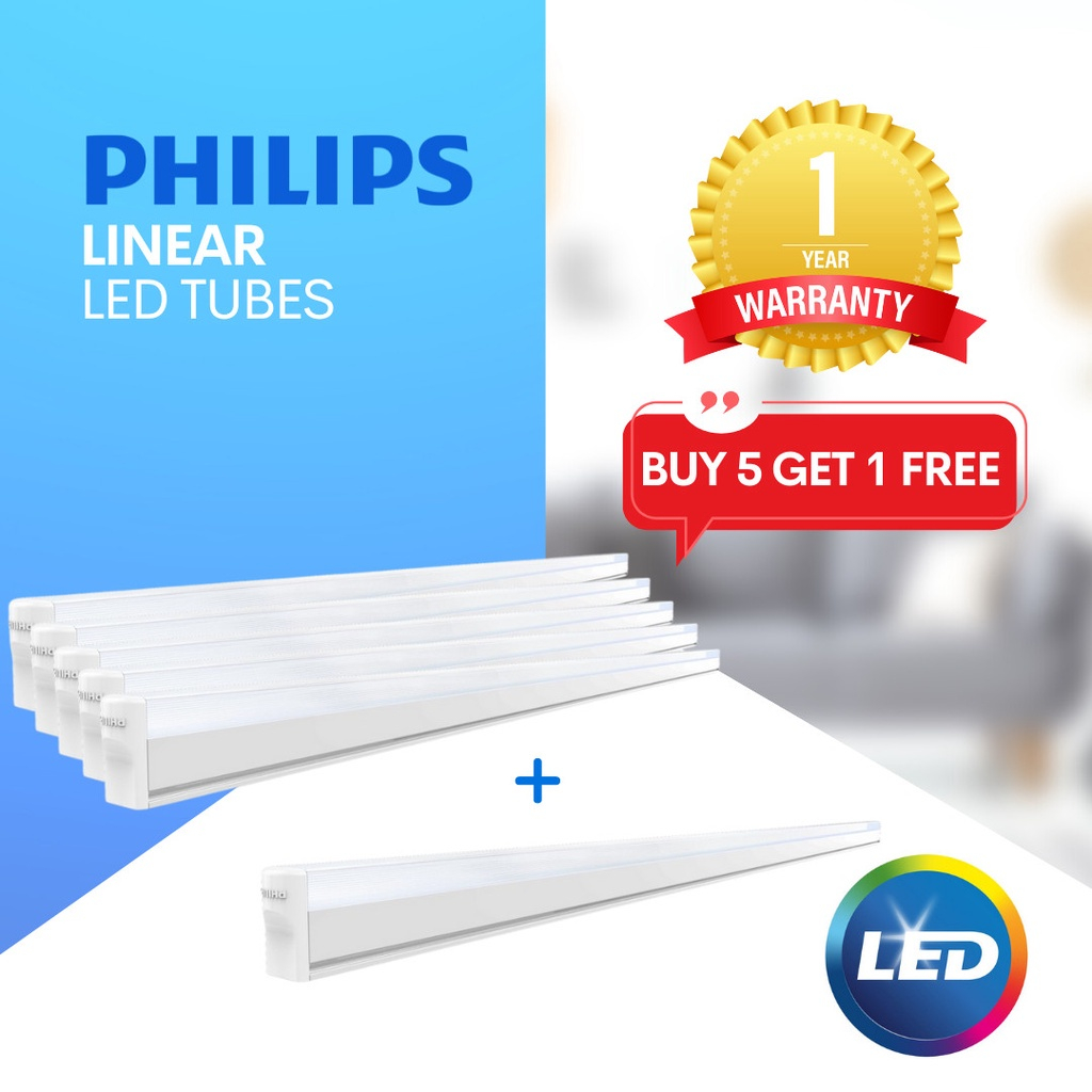 Philips Essential Smartbright LED Linear Batten 18W 3000K ( Buy 5 Free ...
