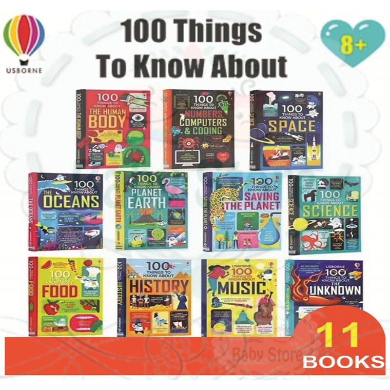 Usborne 100 Things to Know About (10 hardcover books) | Shopee Singapore