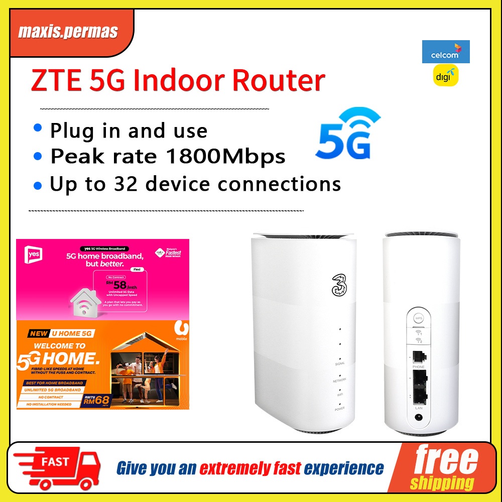 ZTE MC801A-3logo, 5G LTE WIRELESS MODEM,SPEED TO 3.8Gbps, 5G Sim CARD ...
