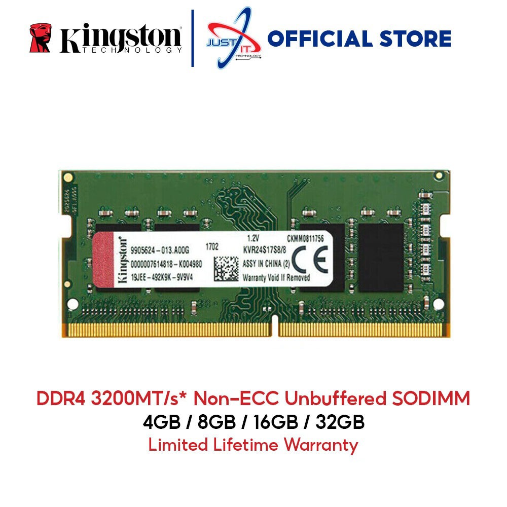 KINGSTON VALUE RAM DDR4 2666/3200MHZ SODIMM NB (LAPTOP) RAM (4GB / 8GB /16GB /32GB) | Shopee ...