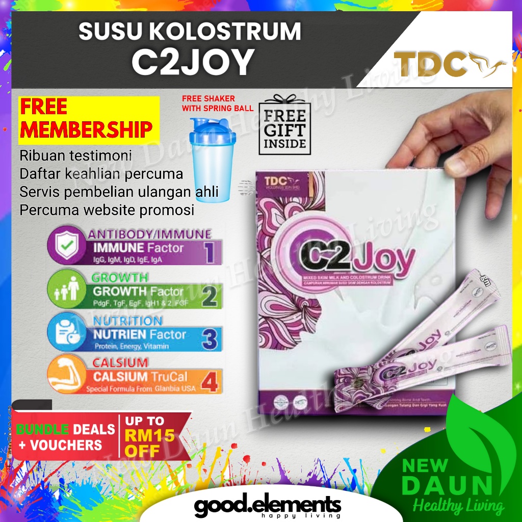 TDC C2JOY Susu Kolostrum C2 Joy | Colever Colostrum Milk Free Register ...