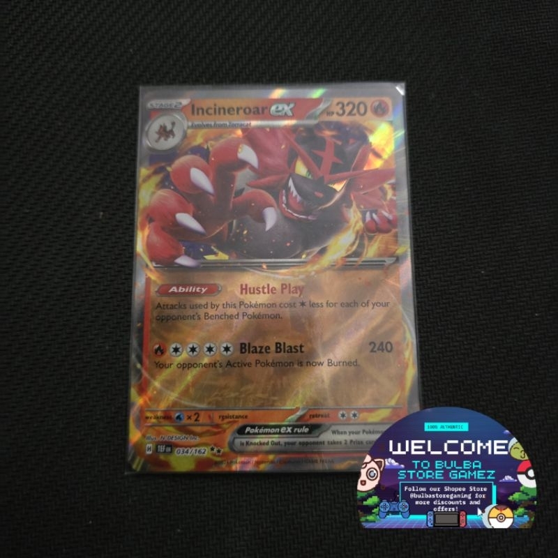Incineroar Ex 034/162 SV05 Temporal Forces TEF Pokémon TCG Card Game ...