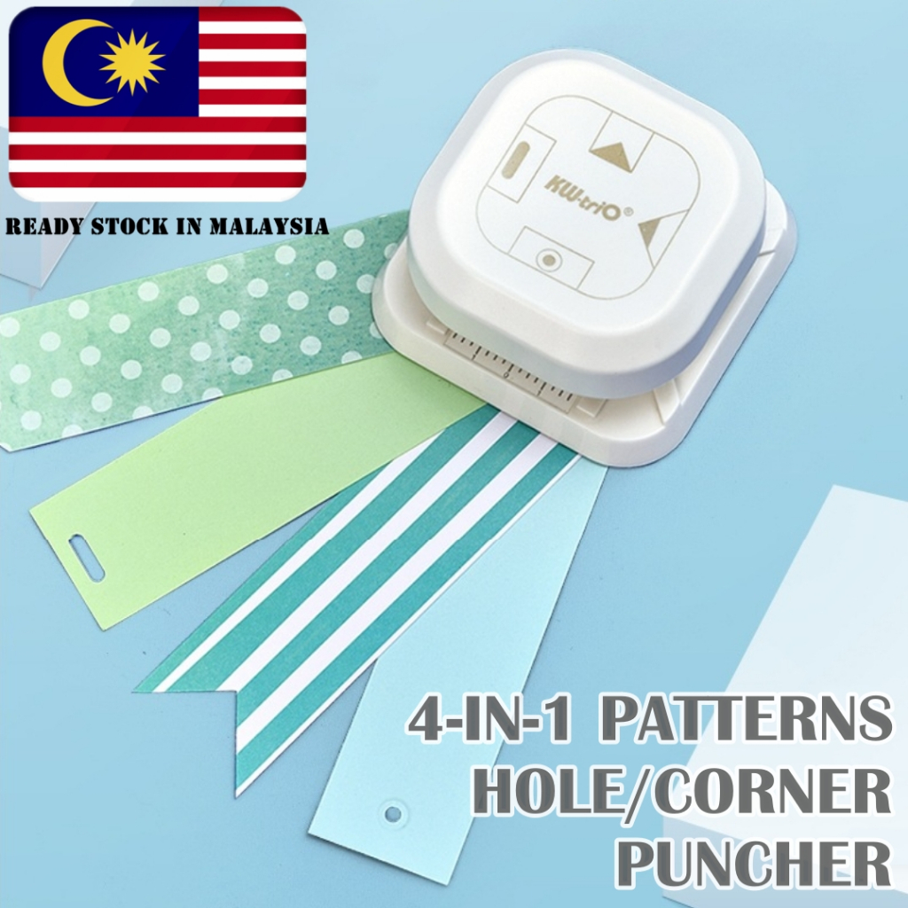 4-in-1 Patterns Hole Corner Puncher Multipurpose Paper Edge Cutter Art ...