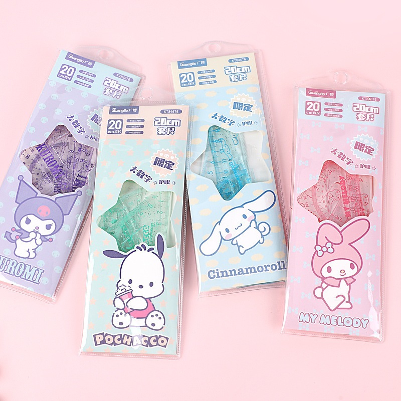 [PEN Delivery] My Melody SANRIO RULE 4 in 1 ruler kuromi angle ruler ...