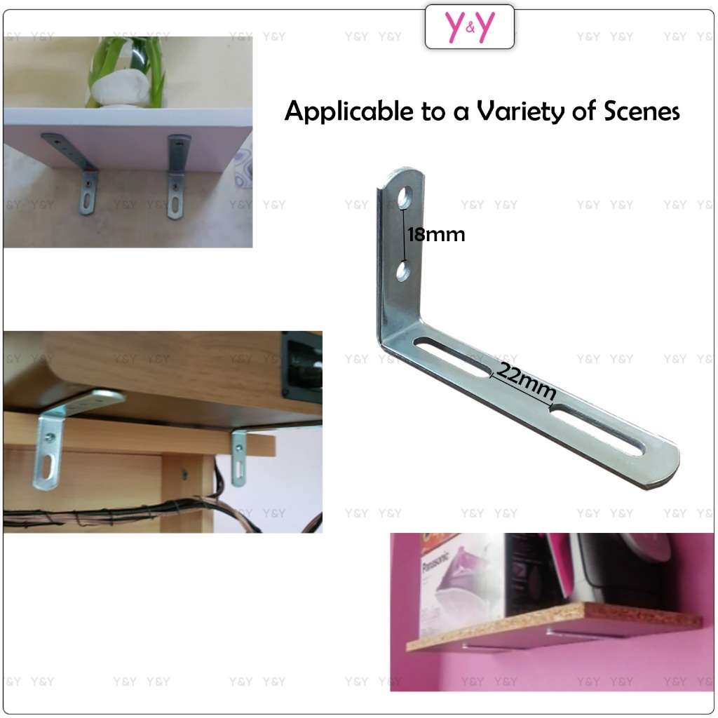 Y&Y Eco Extra Strength Mild Steel Angle L Bracket / Wall Shelf / L Join ...