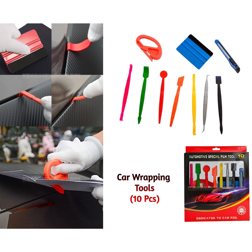 10Pcs/Set Car Wrapping Tools Kit Vinyl Scraper Cutter Film Squeegee Set ...