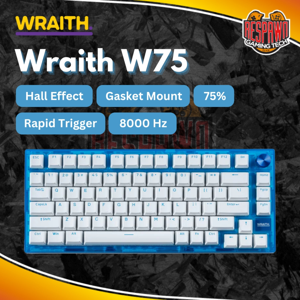 Wraith W75 Analog HE Keyboard - Founder's Edition (Blue) | Shopee Singapore