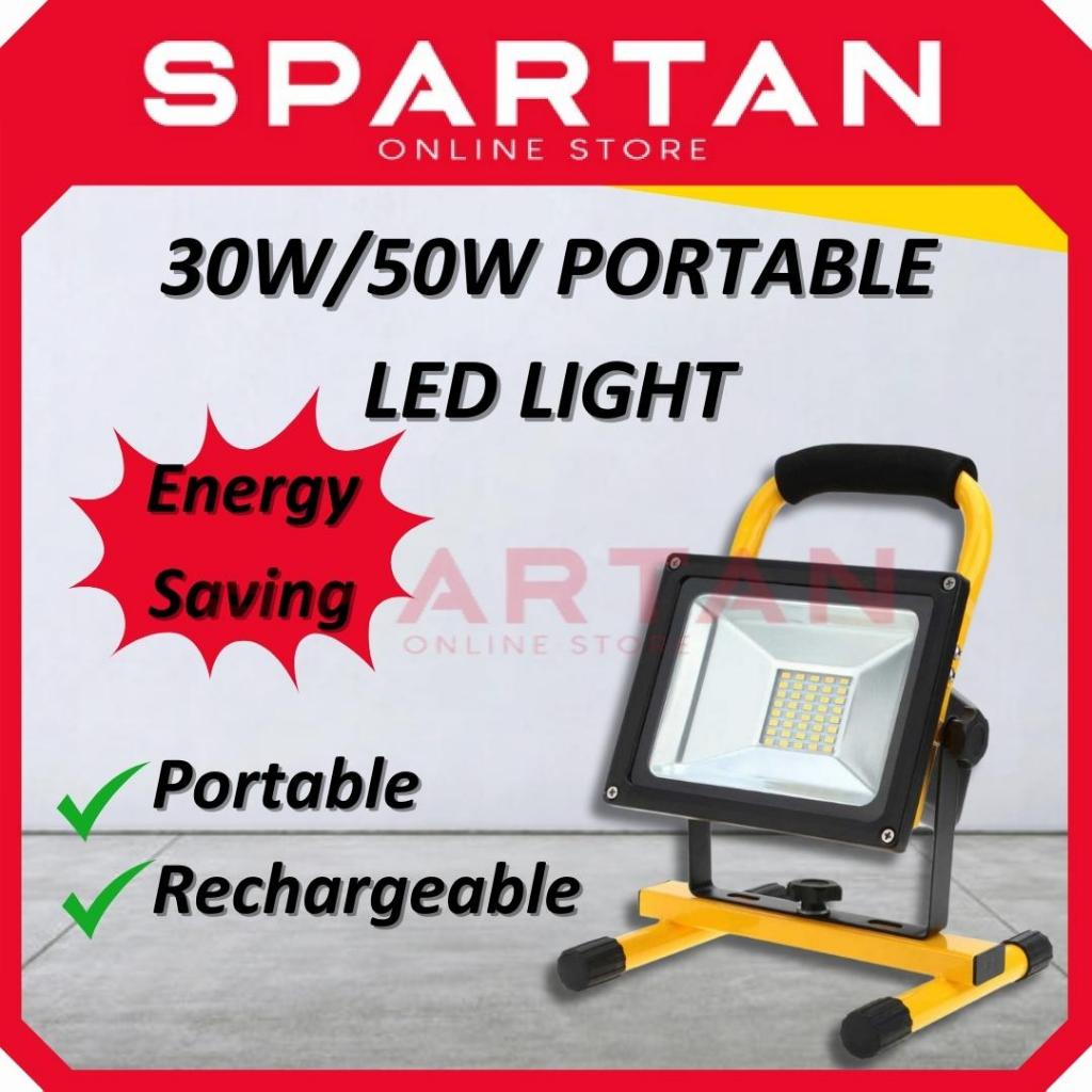 30W / 50W LED Rechargeable Portable Flood Light Spot Light IP65 Lantern ...