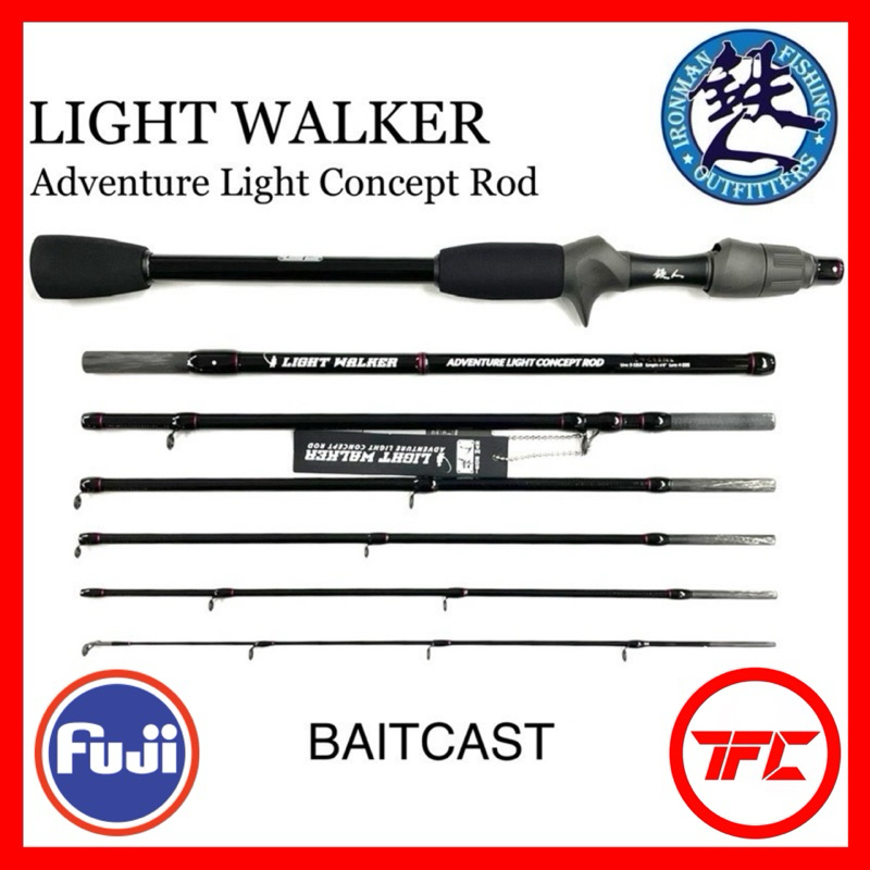 IRONMAN Light Walker Travel Adventure Concept Rod Baitcast Spinning BC ...