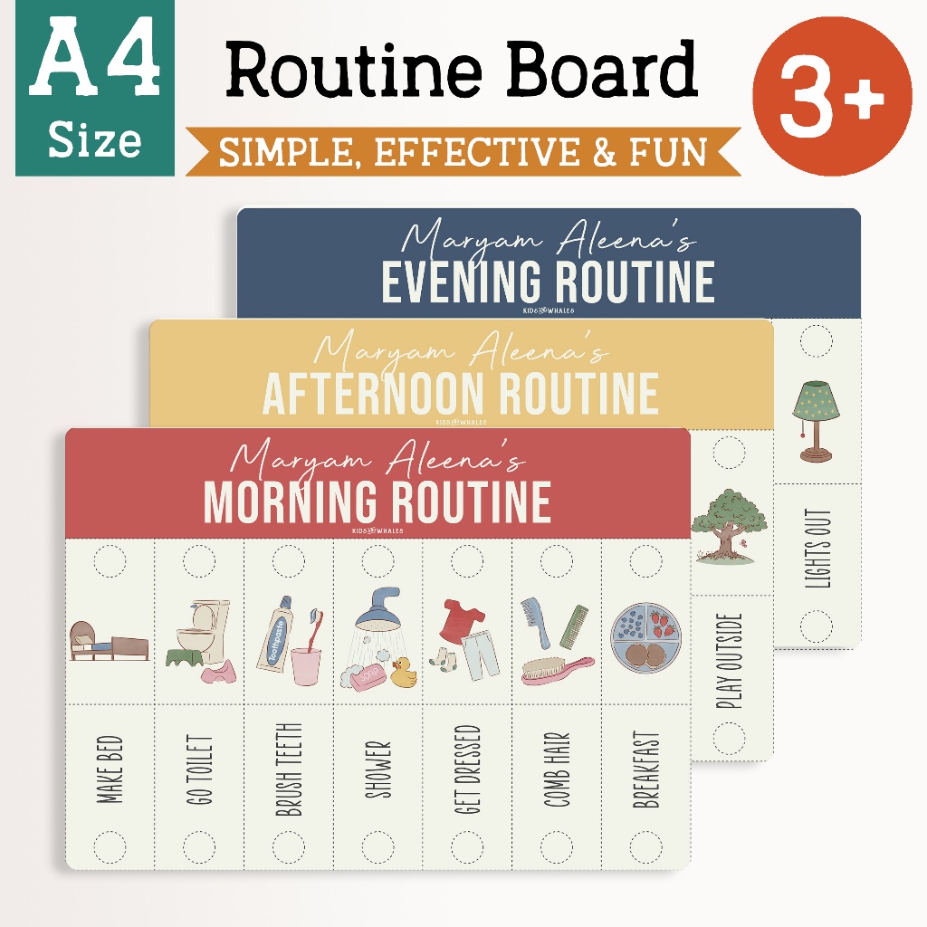 Kids Daily Routine Board Routine Chart Autism Chart Visual Chart PECS ...