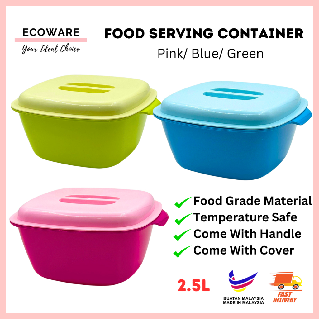 ECOWARE Food Serving Storage Container with Cover 2500ml/ Bekas Set ...