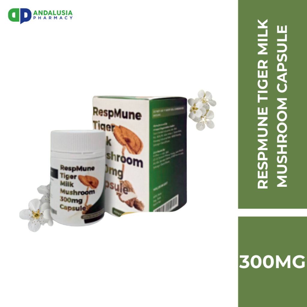 RESPMUNE TIGER MILK MUSHROOM 300MG CAPSULES 60'S (VEGECAP) | Shopee ...