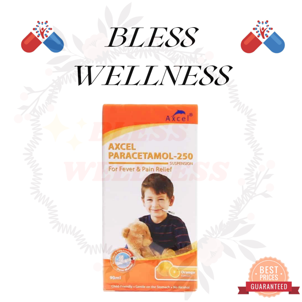 AXCEL PARACETAMOL-250 SUSPENSION 250MG/5ML (ORANGE) 100ML | Shopee ...