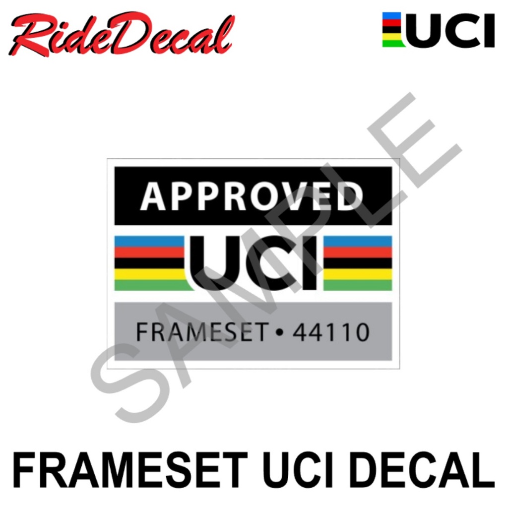 UNOFFICIAL LATEST 3 PCS UCI APPROVED DECAL STICKER STIKER FOR ROADBIKE ...