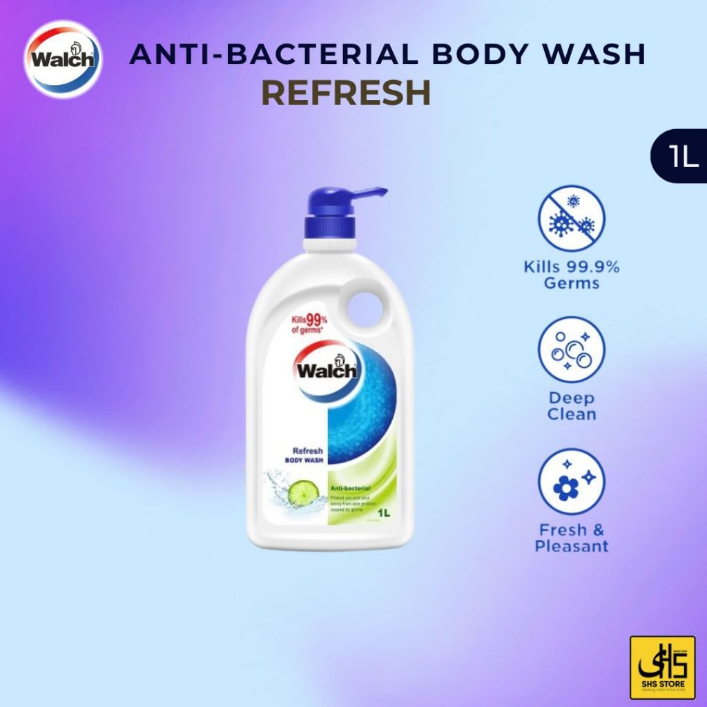 Walch Anti-Bacterial Body Wash - Refresh (1L) | Shopee Singapore