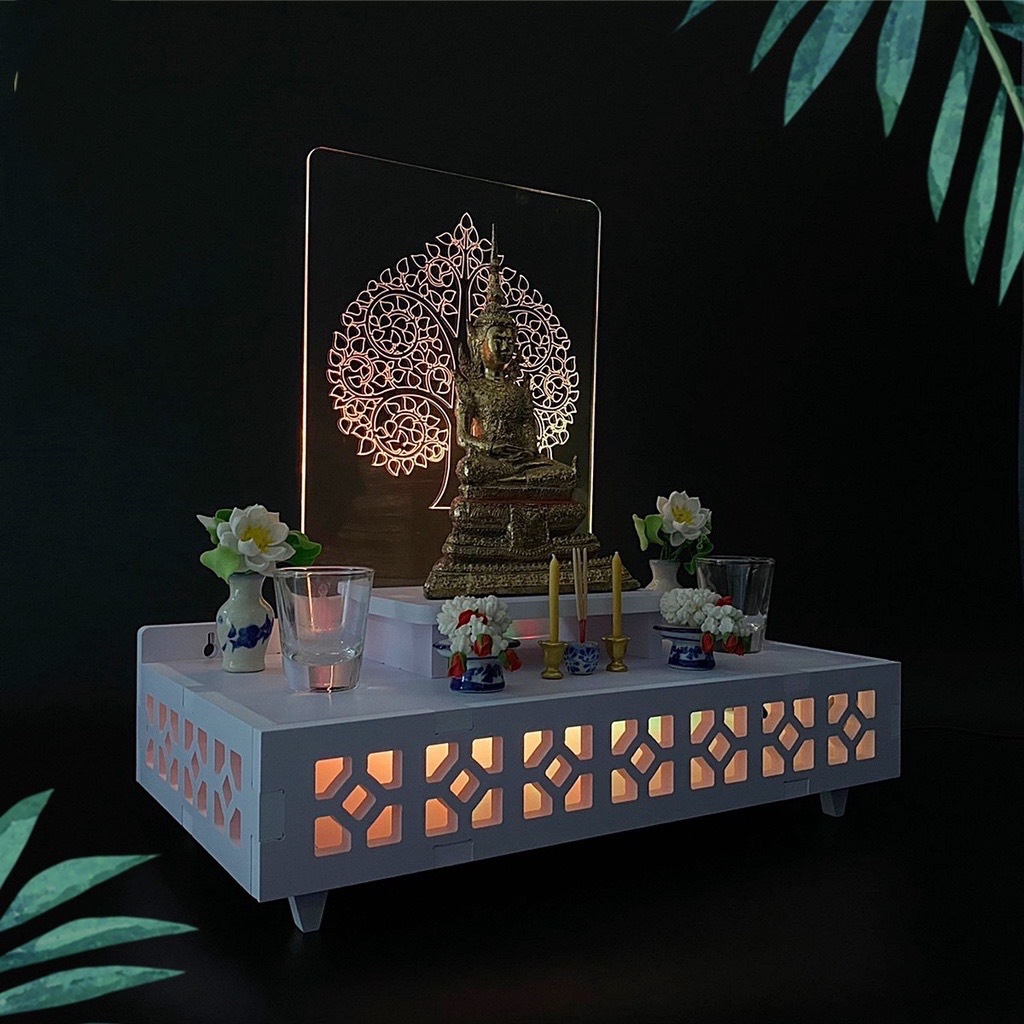 T Thailand Color-changing LED Buddha Stand Small Festival LED Altar ...