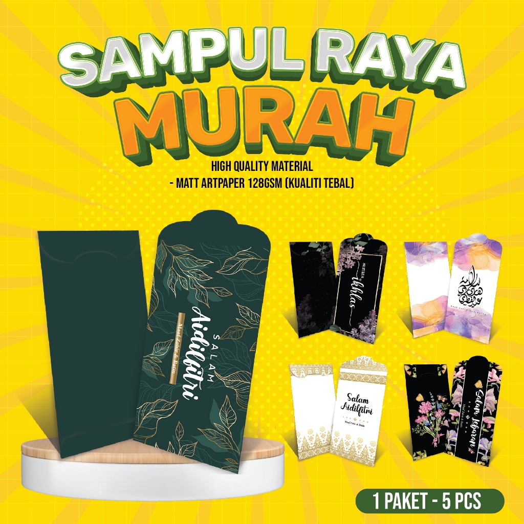 SAMPUL RAYA 2024 | 1 PACK (5PCS) | 22 DESIGN EXCLUSIVE | | PREMIUM ...