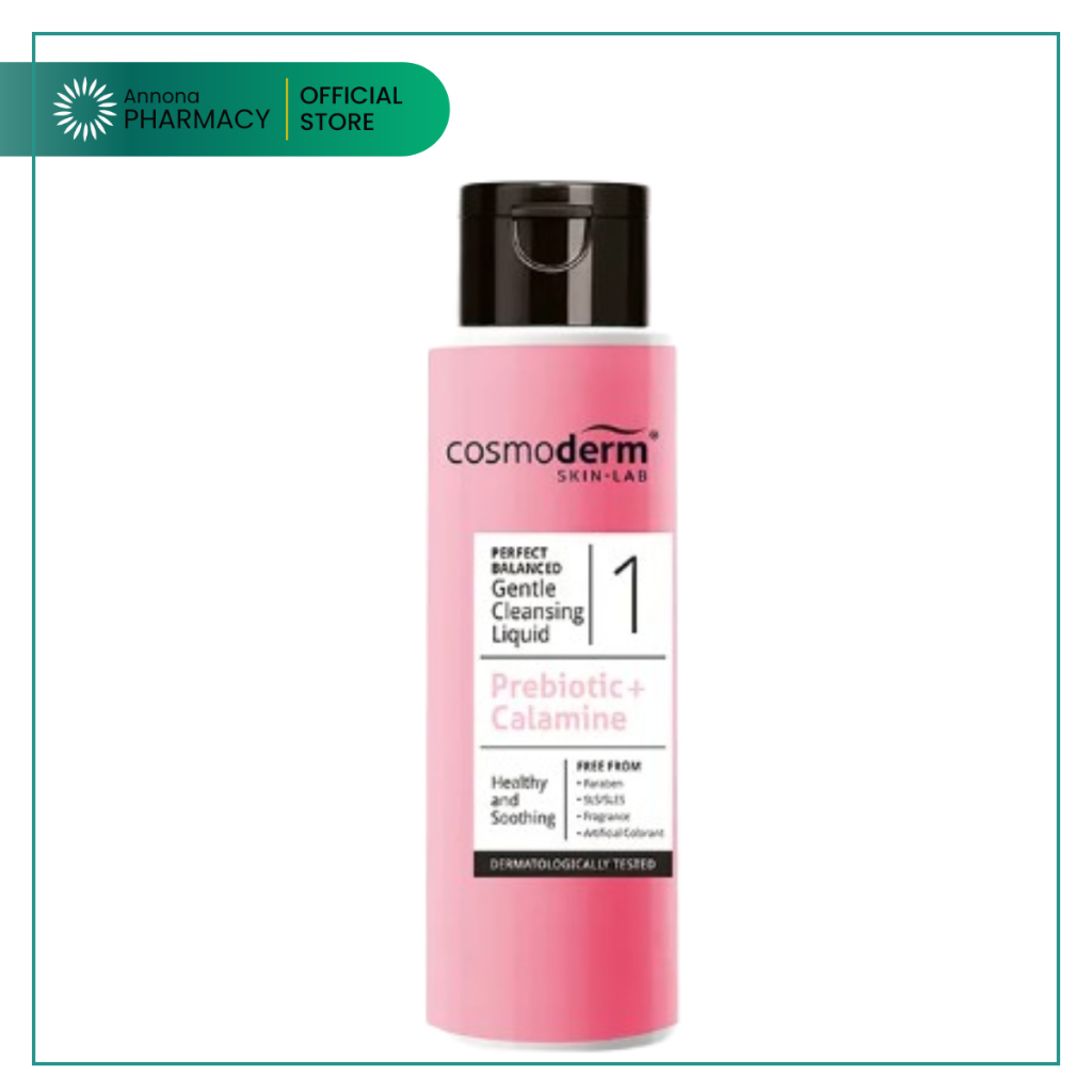COSMODERM Gentle Cleansing Liquid Prebiotic + Calamine 120ml | Shopee ...