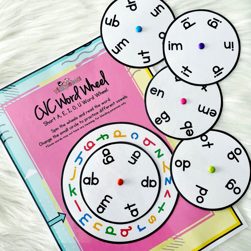 CVC Word Wheel Activity - Laminated Activity | Shopee Singapore