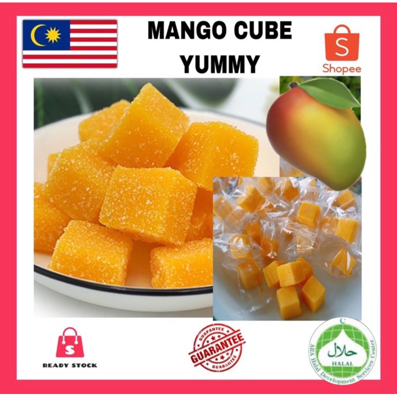 [HALAL] 100pcs Mango Cube Candy Delicious Gula Gula Mangga Kiub Sedap ...