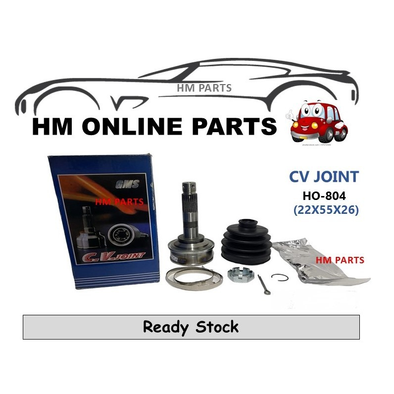 Honda City SX8 1997Y CV JOINT (Outer Drive Shaft Head) HO-804 (22x55x26 ...