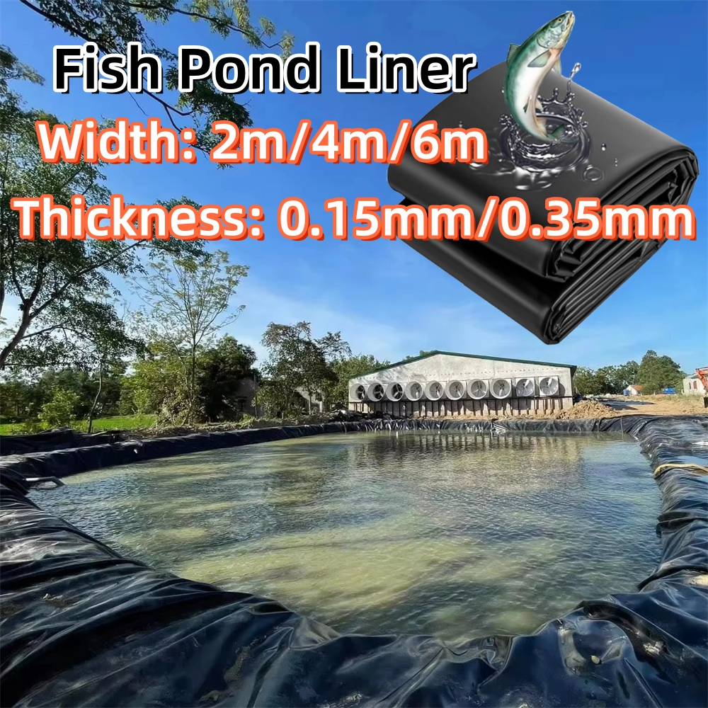 2M/4M/6M Fish Pond Liner Garden Pools Landscape Protector Cover HDPE ...