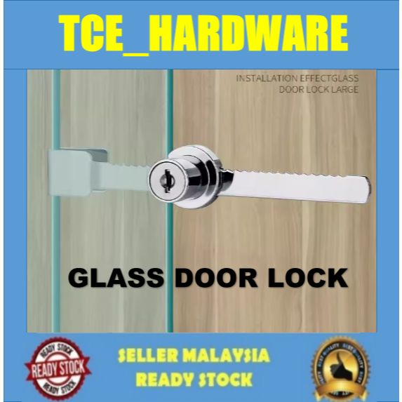 Glass Cabinet Lock with Keys Sliding Window Glass Door Lock Showcase ...