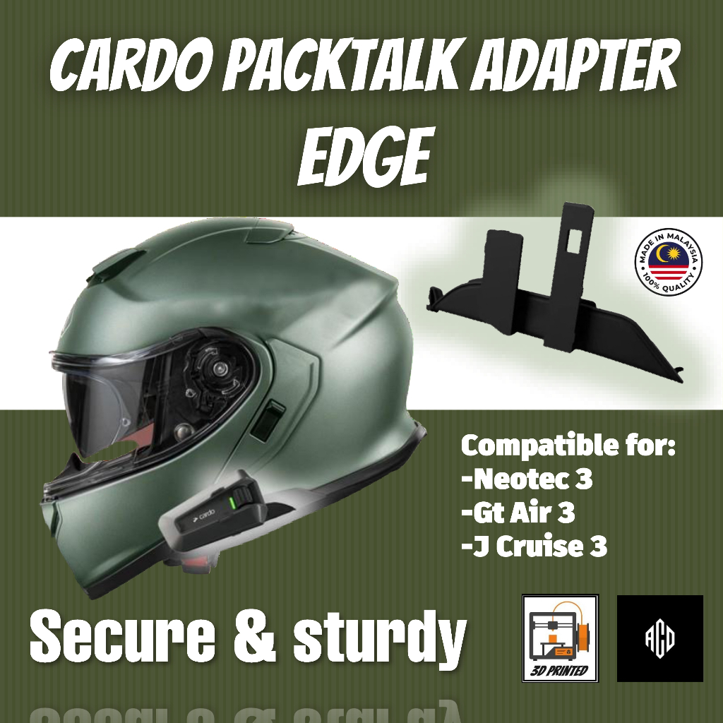 Shoei Helmet Gt Air 3 Neotec 3 Cardo Packtalk Mount Adapter 3D PRINTED ...