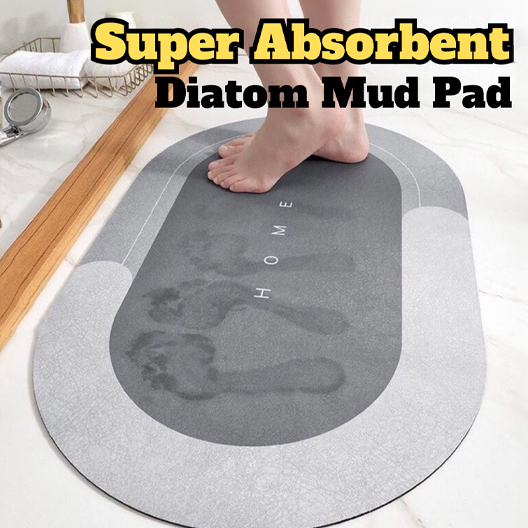 [Shopee Choice] Super Absorbent Diatom Mud Pad Floor Mat Kitchen Toilet ...