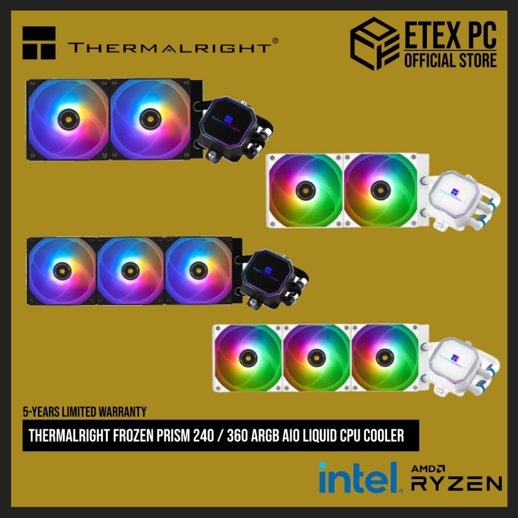 Thermalright Frozen Prism 240 / 360 ARGB AIO Liquid CPU Cooler - Black ...